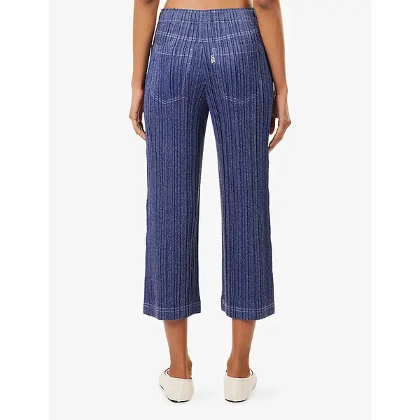 Issey Miyake Cropped Pleated Trousers