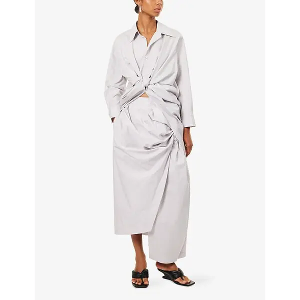 Issey Miyake Twisted Drape Cotton-blend Shirt