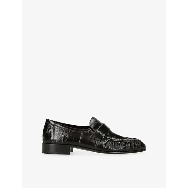 THE ROW Soft Eel Leather Loafers - Brown