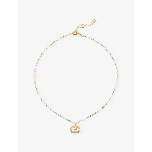 Valentino Garavani Ovalette Brass Necklace - Oro