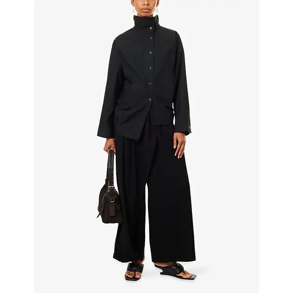 Issey Miyake Twisted Drape Cotton-blend Shirt