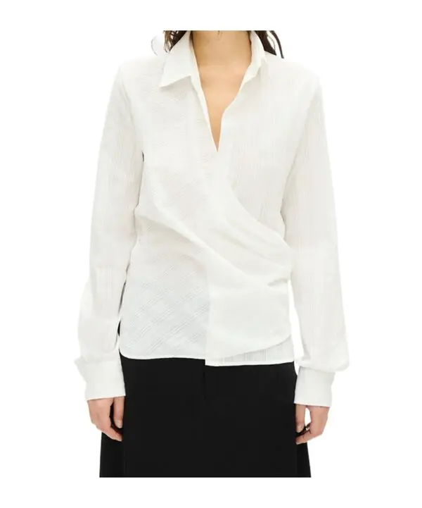 ANN DEMEULEMEESTER Alba Asymmetric Wrap Shirt