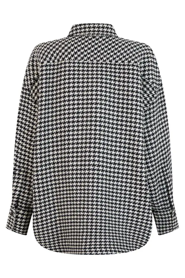 Attico Long-sleeve Jacket With Houndstooth Print