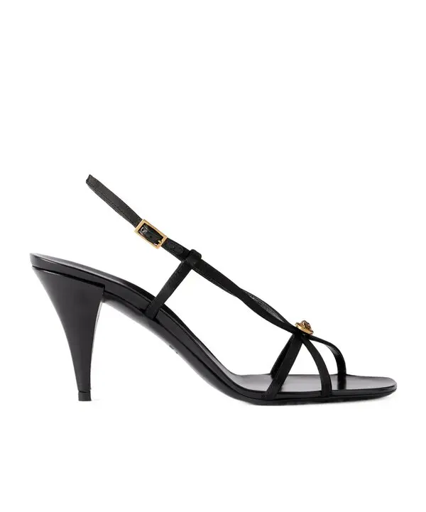 Versace Valentina Strappy Heeled Sandals - Black