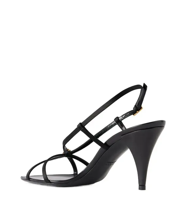 Versace Valentina Strappy Heeled Sandals - Black