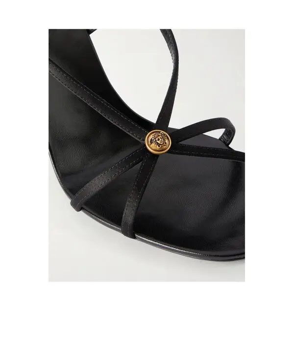 Versace Valentina Strappy Heeled Sandals - Black