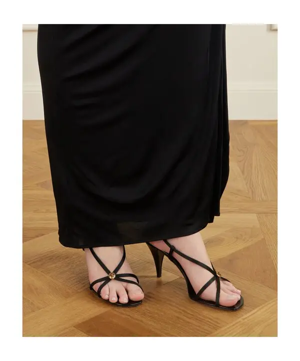 Versace Valentina Strappy Heeled Sandals - Black