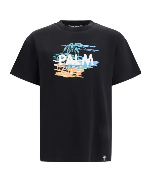 Palm Angels Crew Neck T-shirt - Black