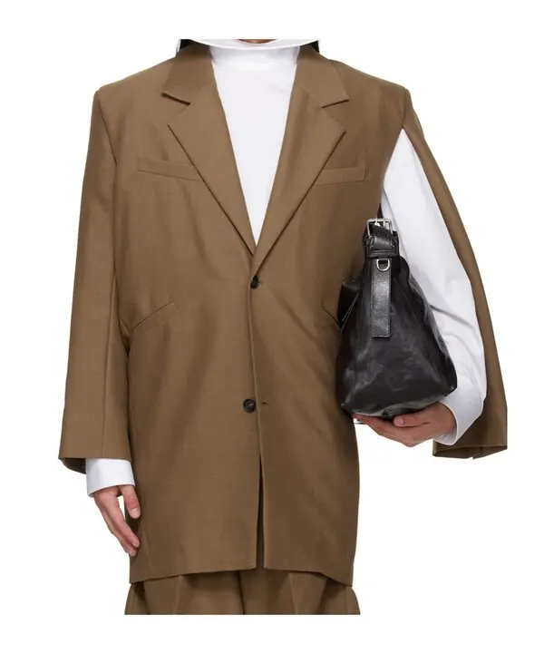 EGONLAB Curved Vent Long-sleeved Blazer