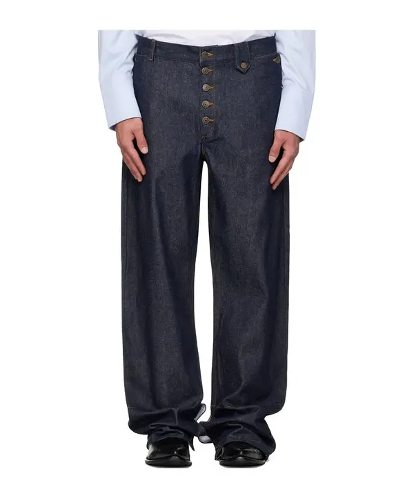 EGONLAB Contrasted Hem Belt Loop Jeans