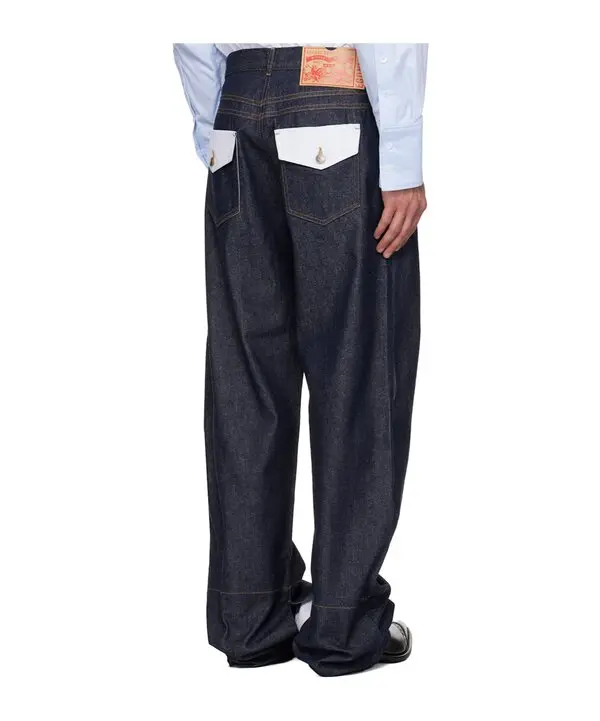 EGONLAB Contrasted Hem Belt Loop Jeans