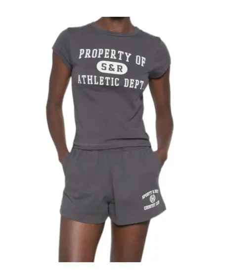 SPORTY  RICH Crew Neck Printed T-shirt