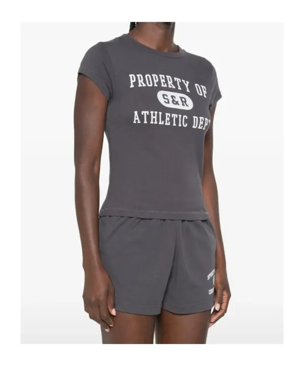 SPORTY  RICH Crew Neck Printed T-shirt