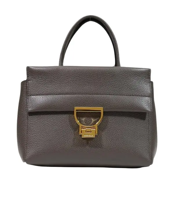 COCCINELLE Medium Arlettis Textured Leather Tote Bag - Black