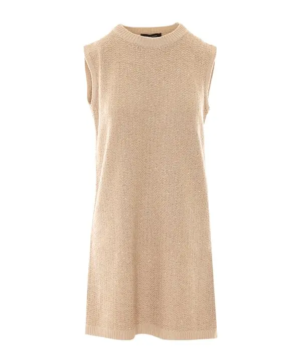 Fabiana Filippi Sleeveless Sequined Knit Mini Dress