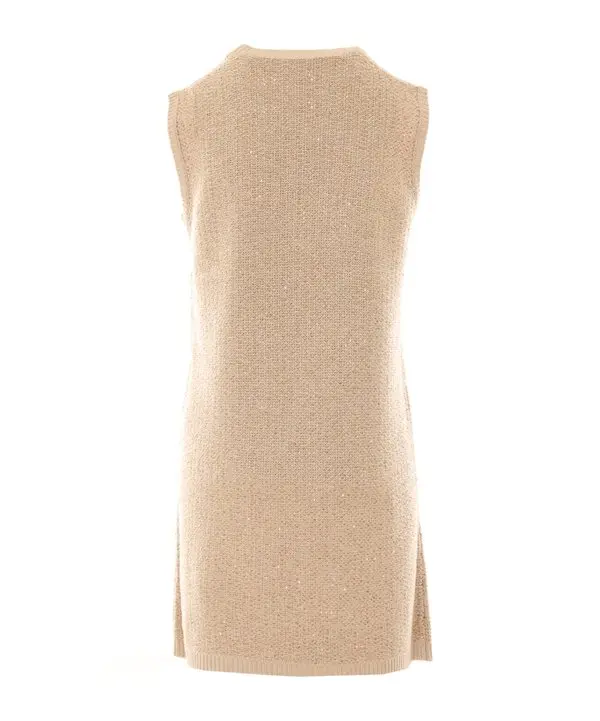 Fabiana Filippi Sleeveless Sequined Knit Mini Dress