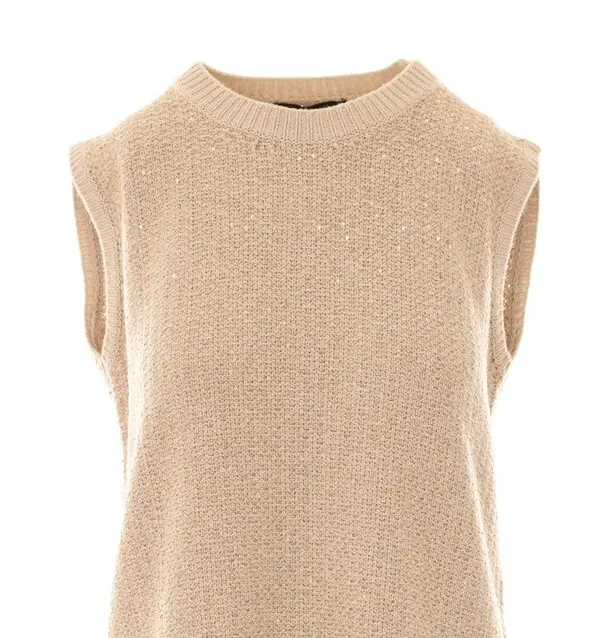 Fabiana Filippi Sleeveless Sequined Knit Mini Dress