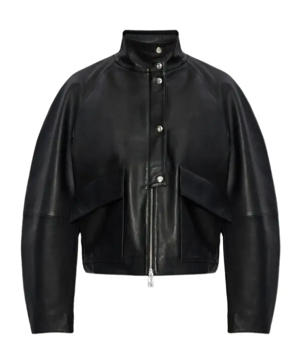 BY MALENE BIRGER High-neck Leather Jacket
