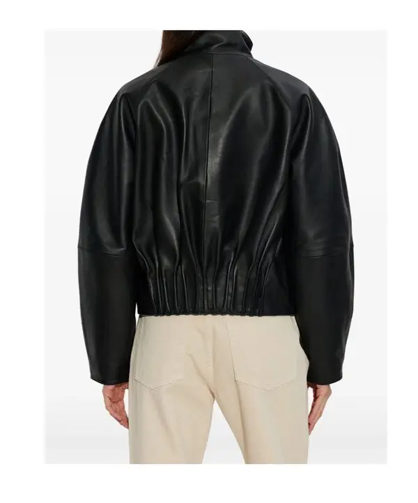 BY MALENE BIRGER High-neck Leather Jacket