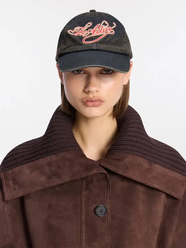 Attico Black And Red Cap