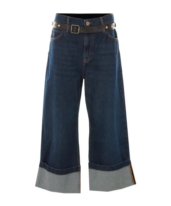 Pinko Belted Wide Leg Jeans - Black