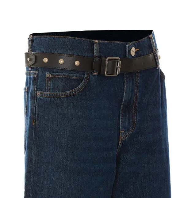 Pinko Belted Wide Leg Jeans