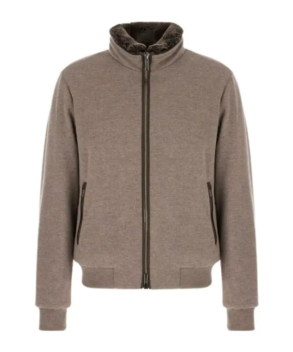MOORER Long Sleeve Casual Jacket - Gray