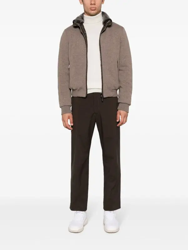 MOORER Long Sleeve Zip Up Casual Jacket