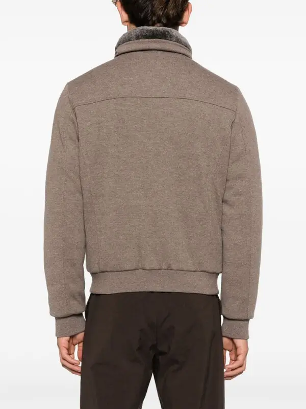 MOORER Long Sleeve Zip Up Casual Jacket