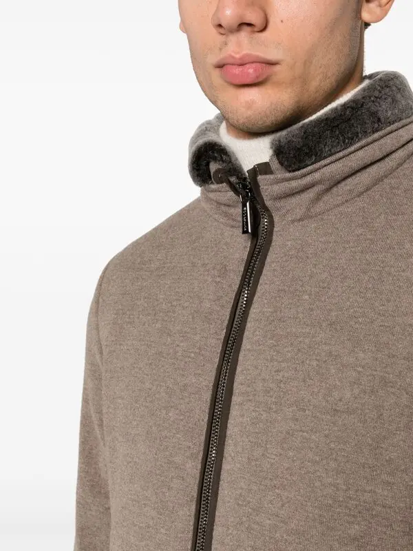 MOORER Long Sleeve Zip Up Casual Jacket