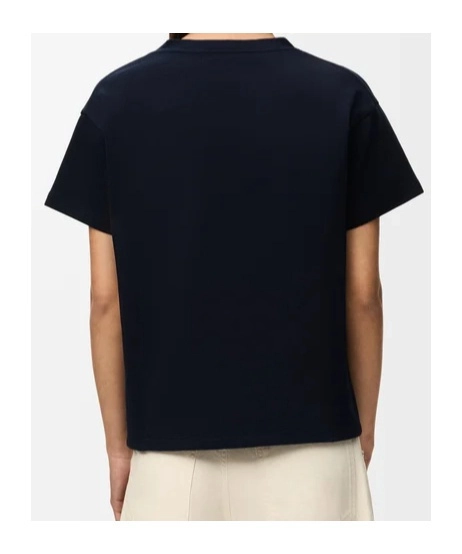 Loewe Logo Embroidered T-shirt - Black