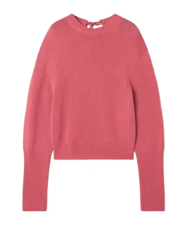 LANVIN Gros-grain Knot Detail Jumper - Red