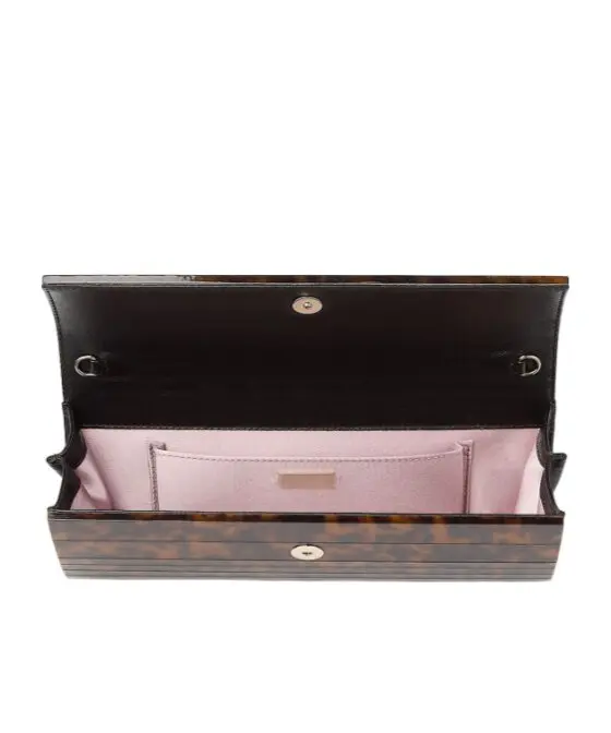 JIMMY CHOO Tortoiseshell Acrylic Clutch Bag