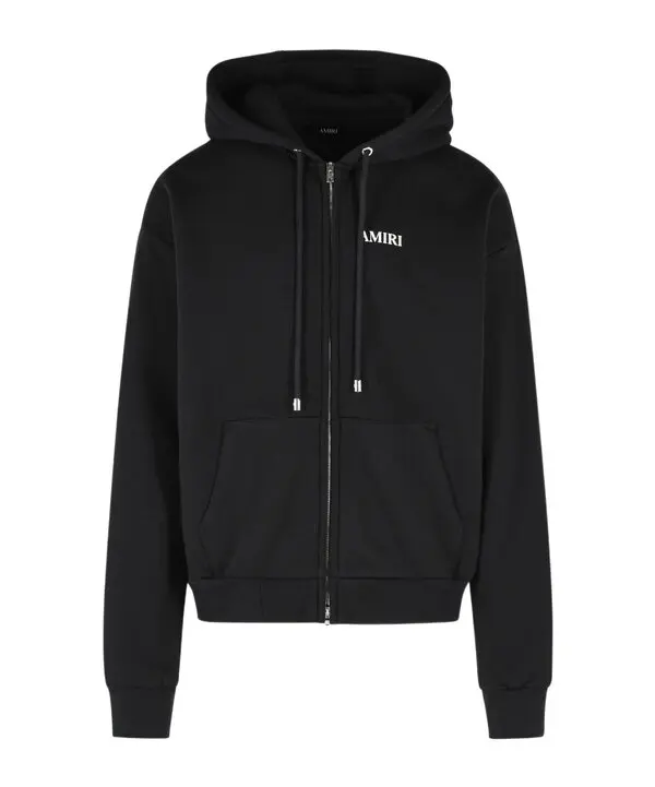 Amiri Long-sleeved Hooded Sweatshirt - Black