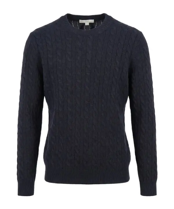 Malo Long-sleeved Cable Knit Sweater