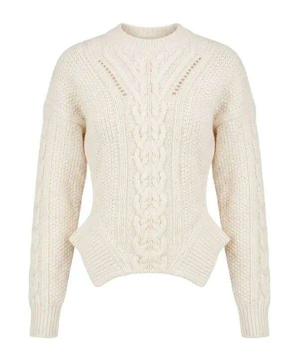 DONDUP Long-sleeve Crew-neck Sweater - White