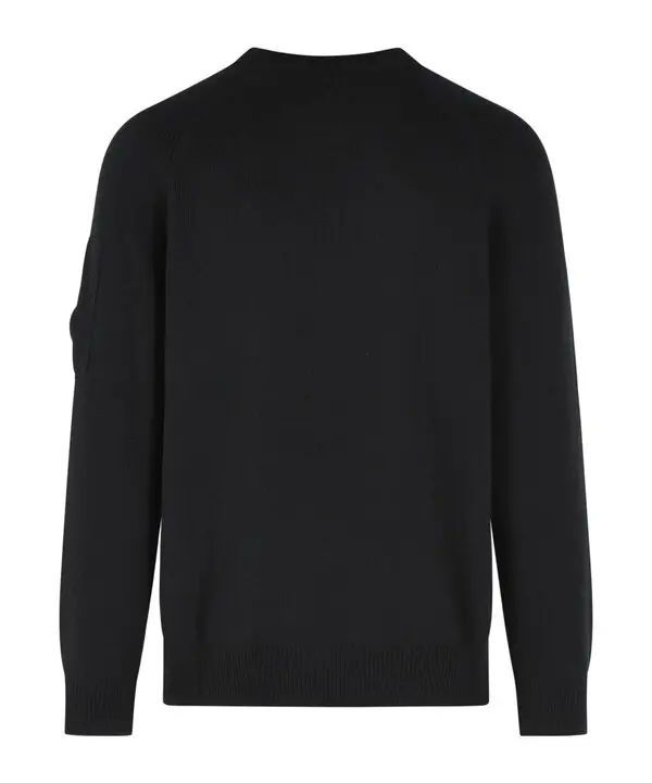 C.P. COMPANY Long Sleeve Sweater With Zip Pocket And Lens Applique