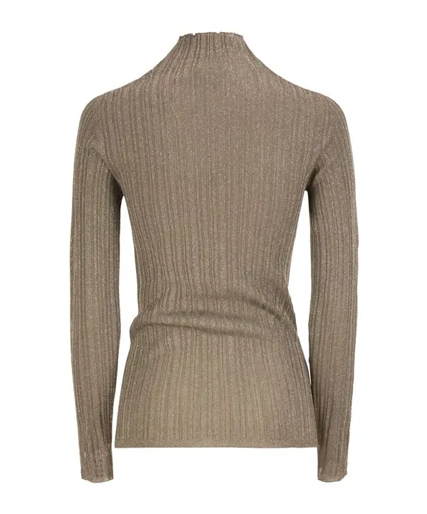 Fabiana Filippi Long-sleeve High-neck Knit Top