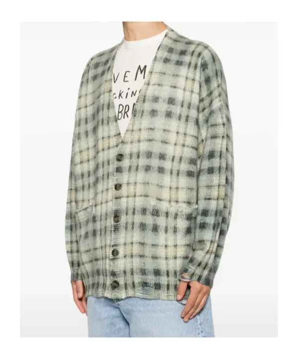 R13 Plaid-check Cardigan