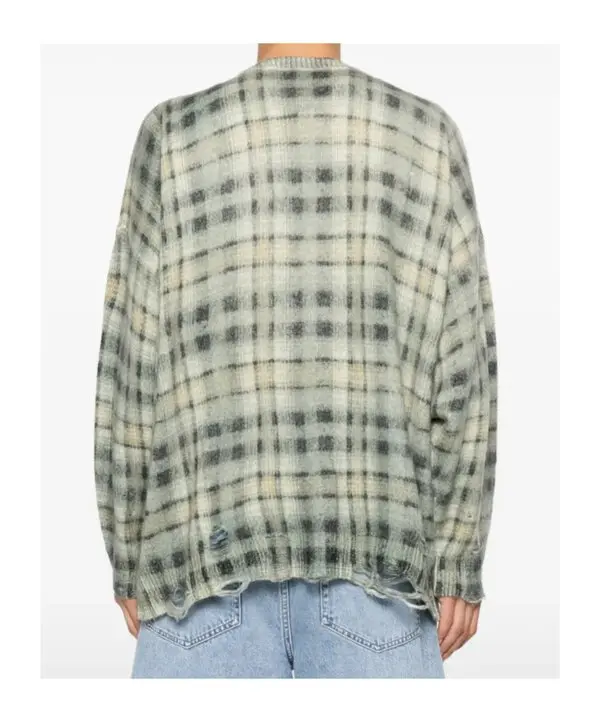 R13 Plaid-check Cardigan