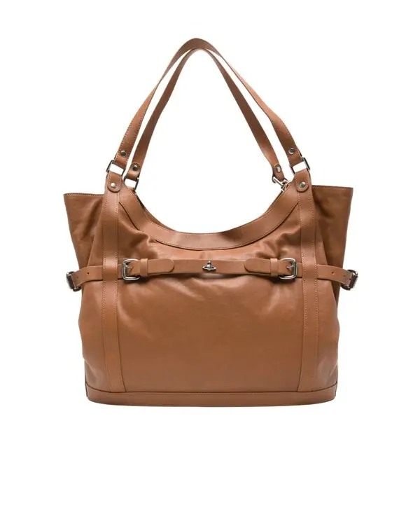 VIVIENNE WESTWOOD Large Frankie Tote Bag - Brown