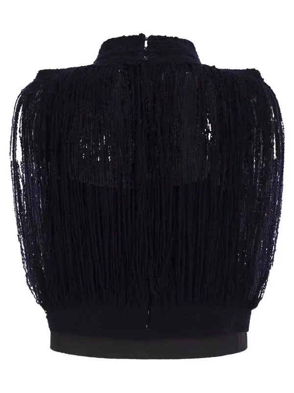 Fabiana Filippi Fringed Knit Top