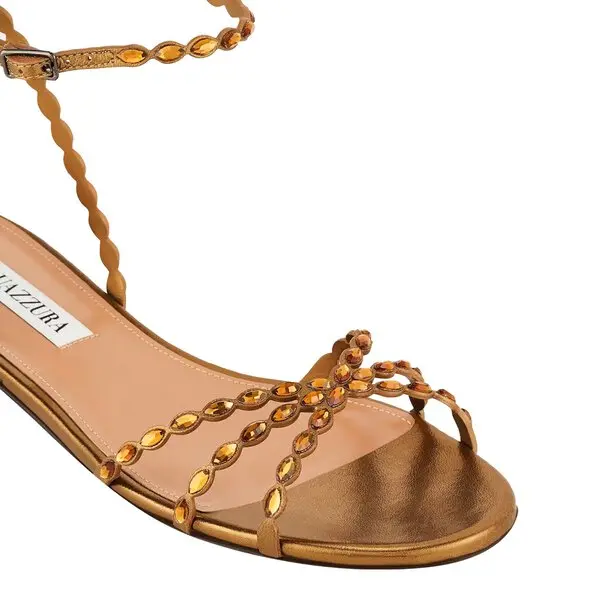 AQUAZZURA Ankle-strap Flat Sandals