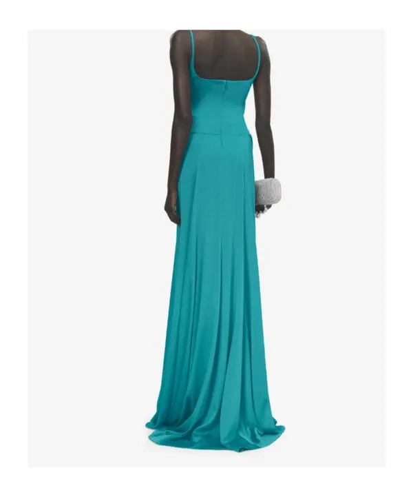 Alexander McQueen Gathered-detail Sleeveless Maxi Dress