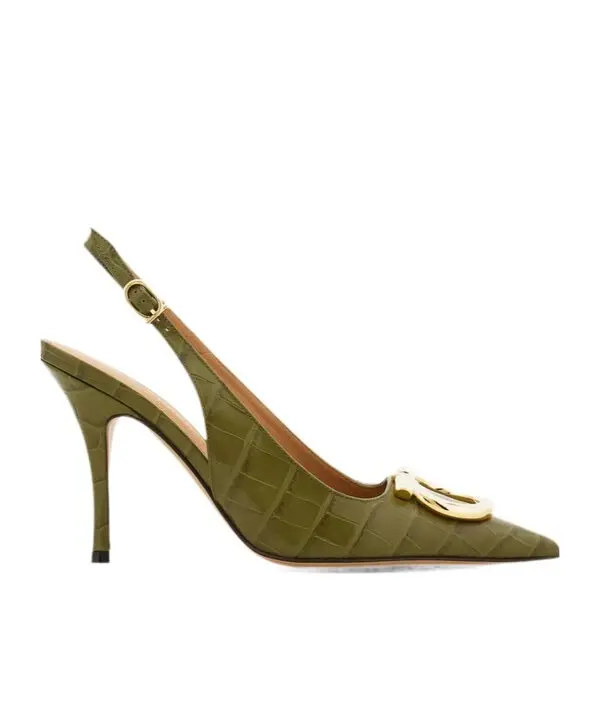 FERRAGAMO Pointed-toe Slingback High-heeled Sandals - No