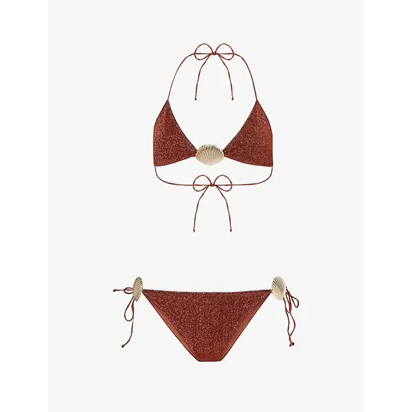 Oseree Lumiere Shell-hardware Bikini Set - Brown