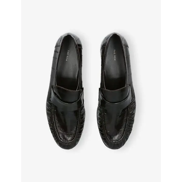 THE ROW Soft Eel Leather Loafers