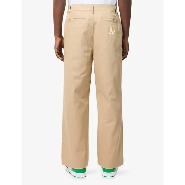 New Era Athletics Mlb Logo-embroidered Cotton Chinos