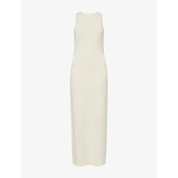 SIR. Saba Asymmetric Knit Midi Dress - Ivory