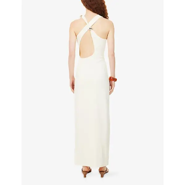 SIR. Saba Asymmetric Knit Midi Dress